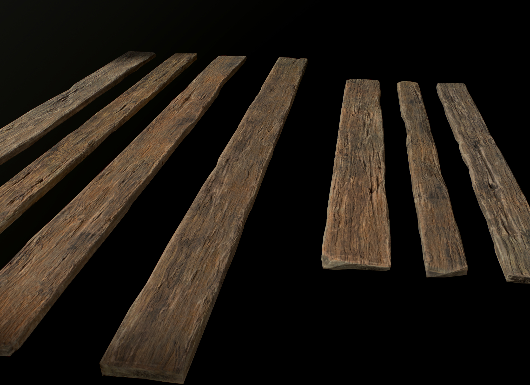 3D low-poly planks model - TurboSquid 1617859