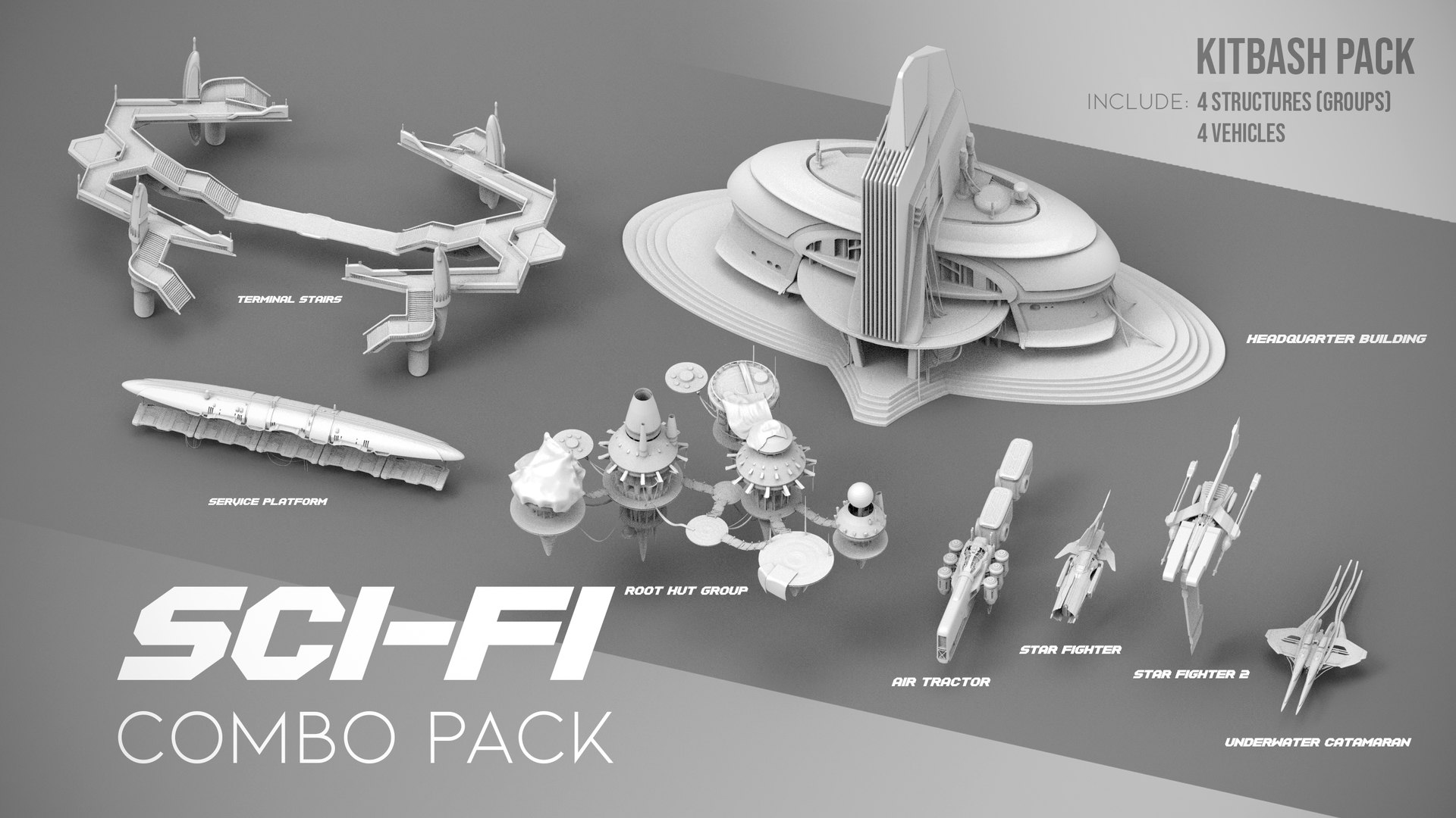 Sci-fi pack 3D - TurboSquid 1618077