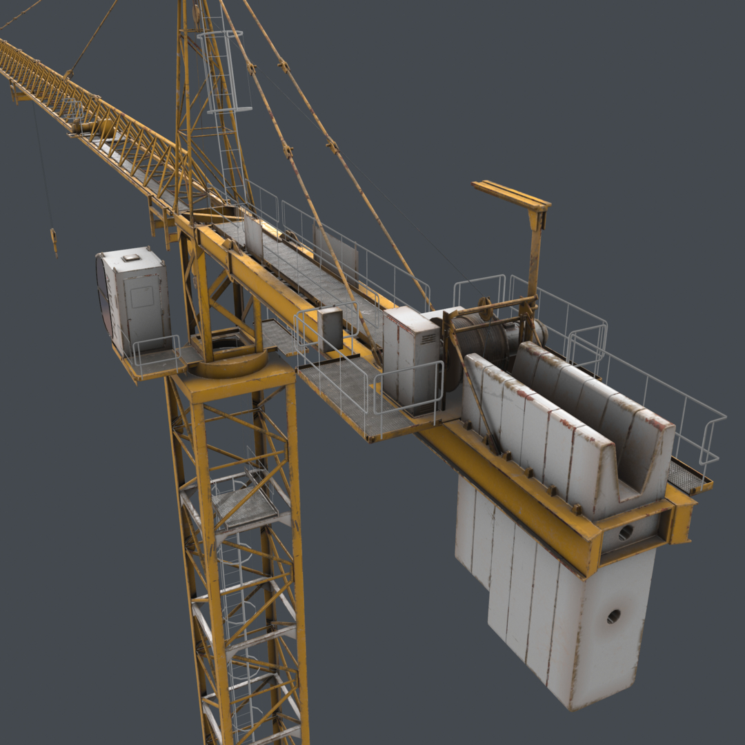 Tower crane potain mc 3D model - TurboSquid 1618147
