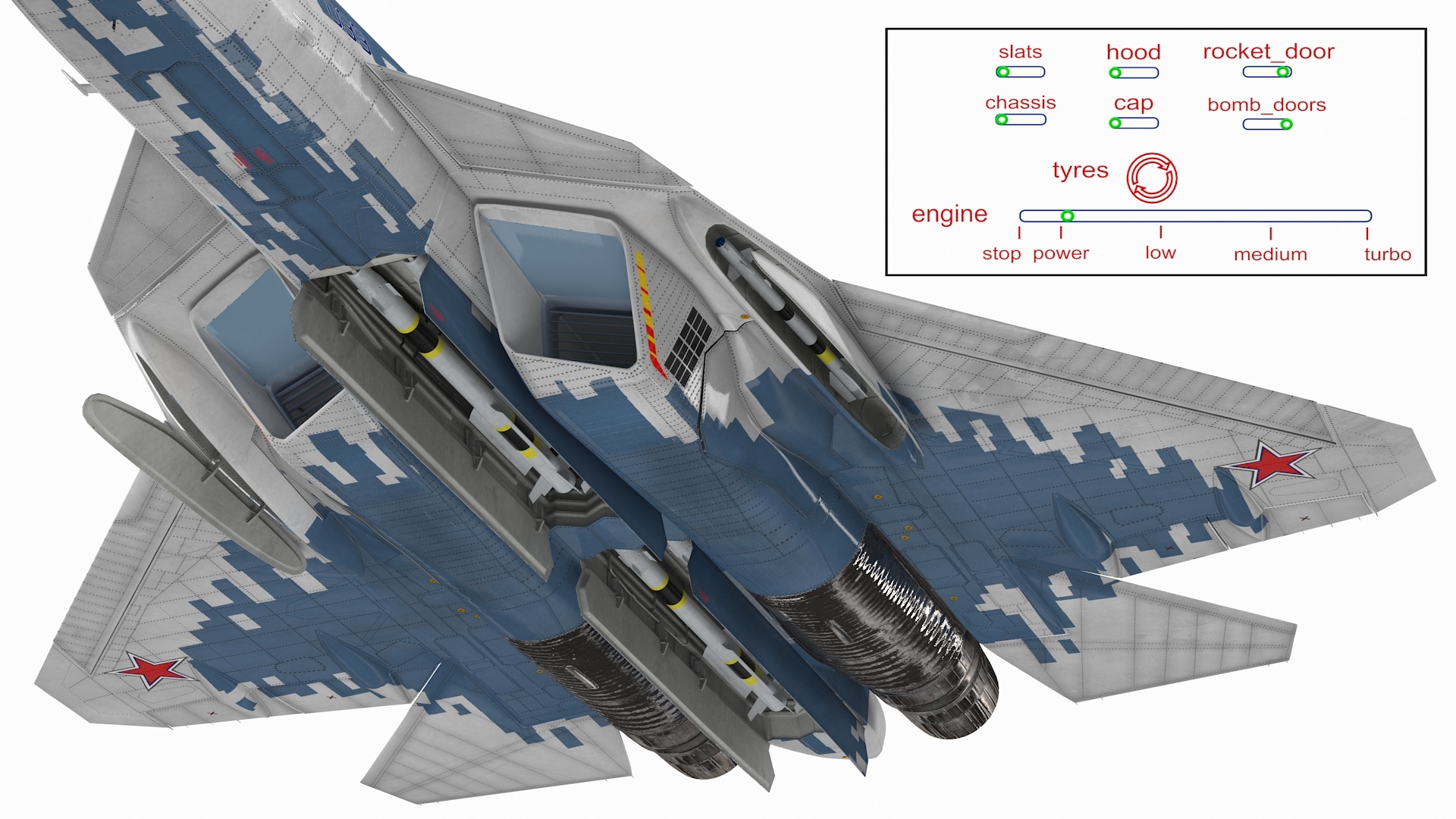 Su 57 stealth jet fighter 3D model - TurboSquid 1620879