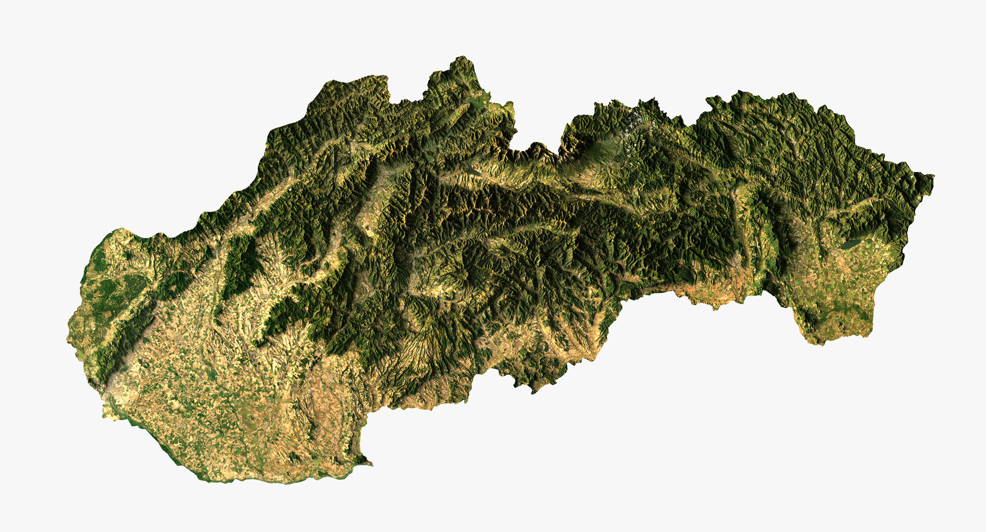 3D relief slovakia model - TurboSquid 1618785