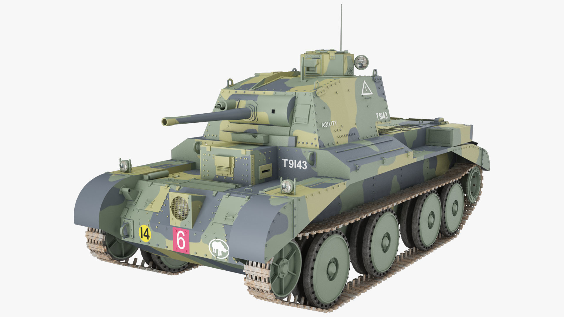 Cruiser mark iii a13 3D model - TurboSquid 1618835