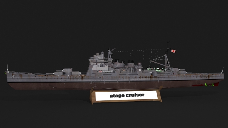 3D atago heavy cruiser - TurboSquid 1618900