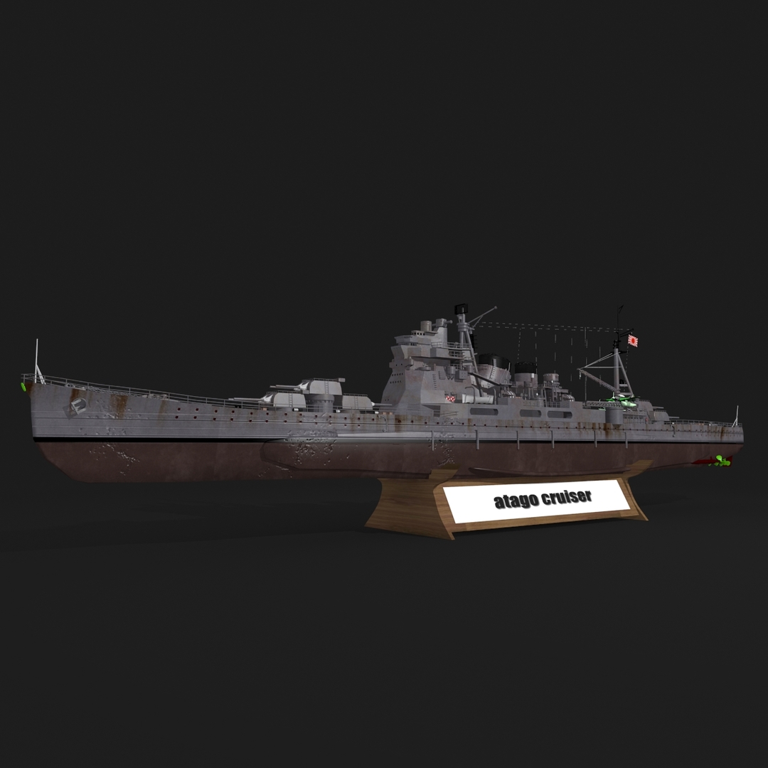 3D atago heavy cruiser - TurboSquid 1618900