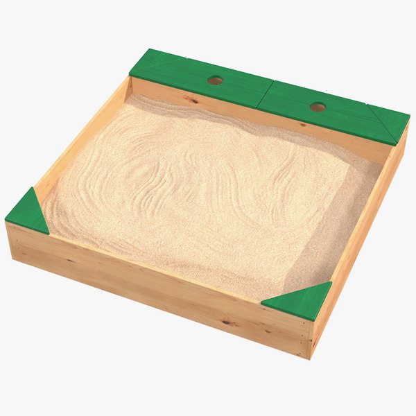 Wood sandpit storage box 3D model - TurboSquid 1621019