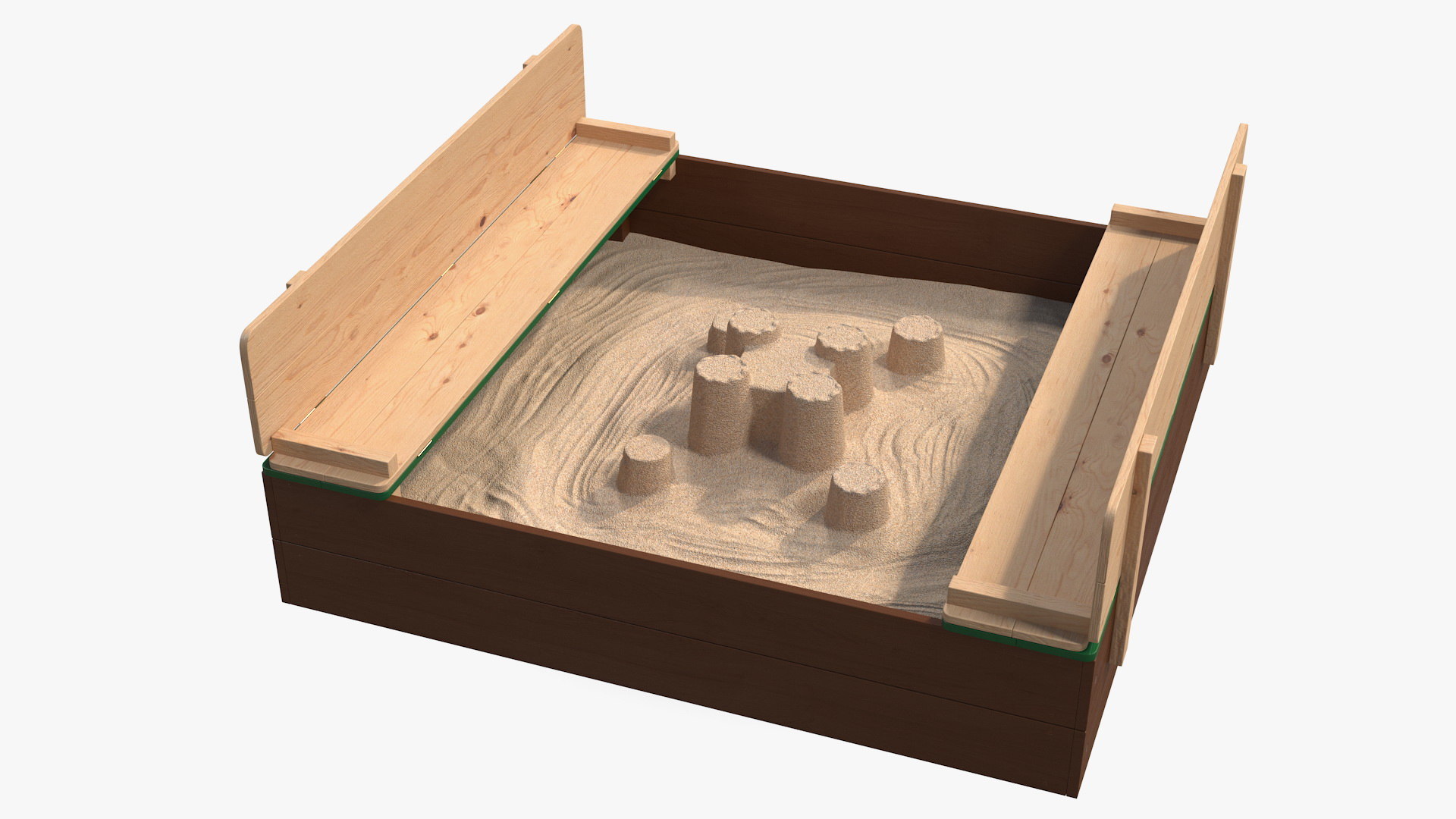 Wooden sandbox sand castle 3D - TurboSquid 1621028