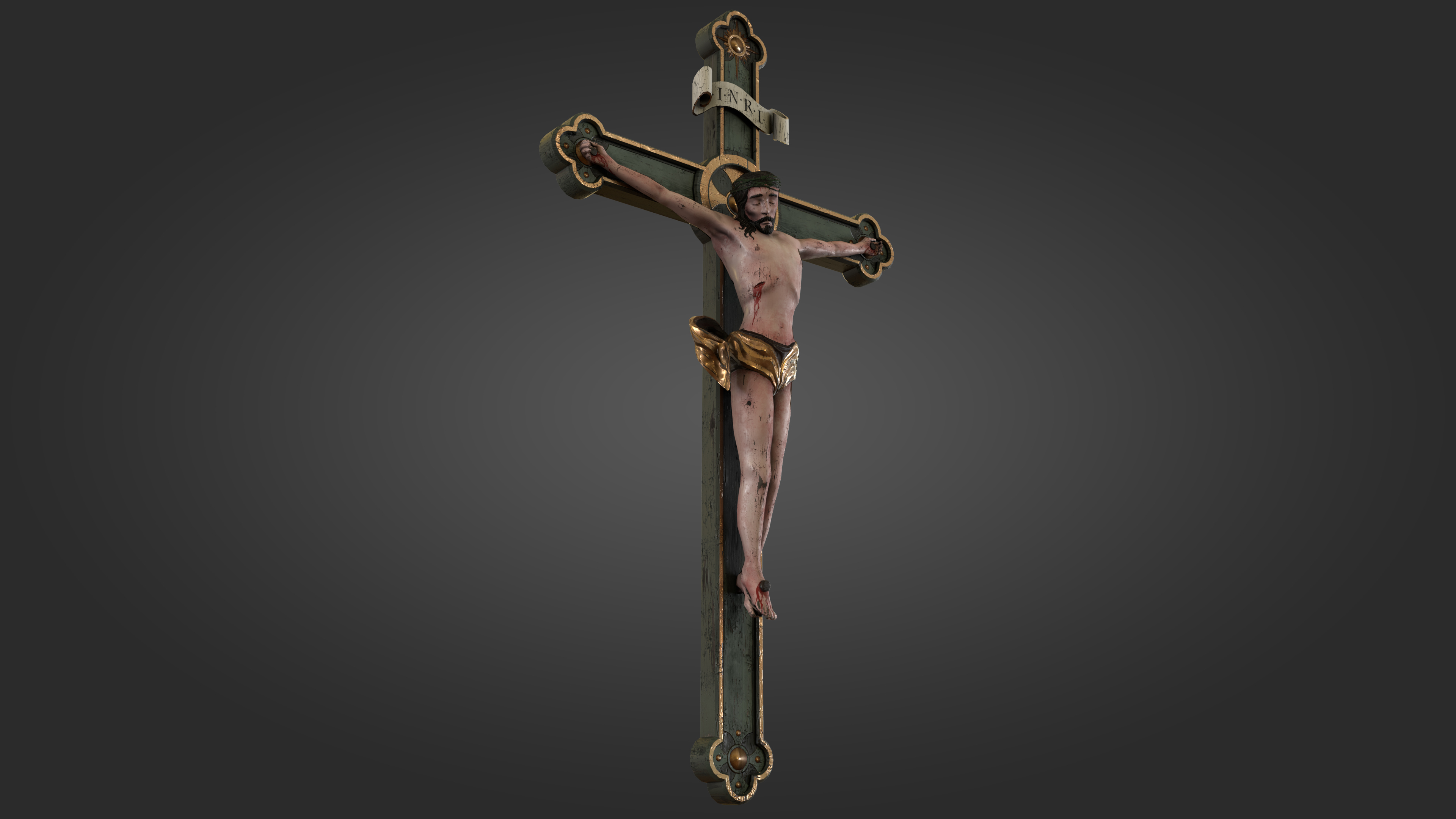 3D wooden medieval crucifix churches - TurboSquid 1605890