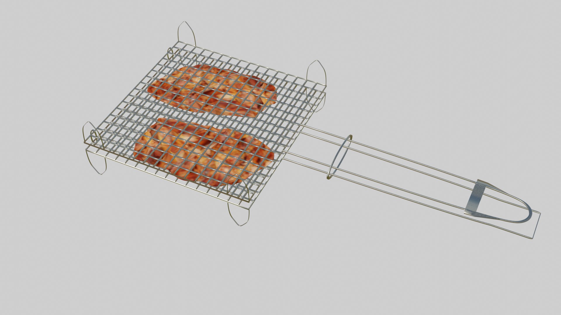 3D steel roast grill meat - TurboSquid 1608464