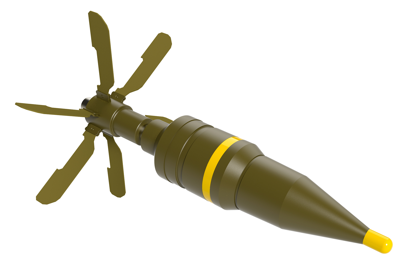 modelo 3d Proyectil antitanque acumulativo - TurboSquid 1619120