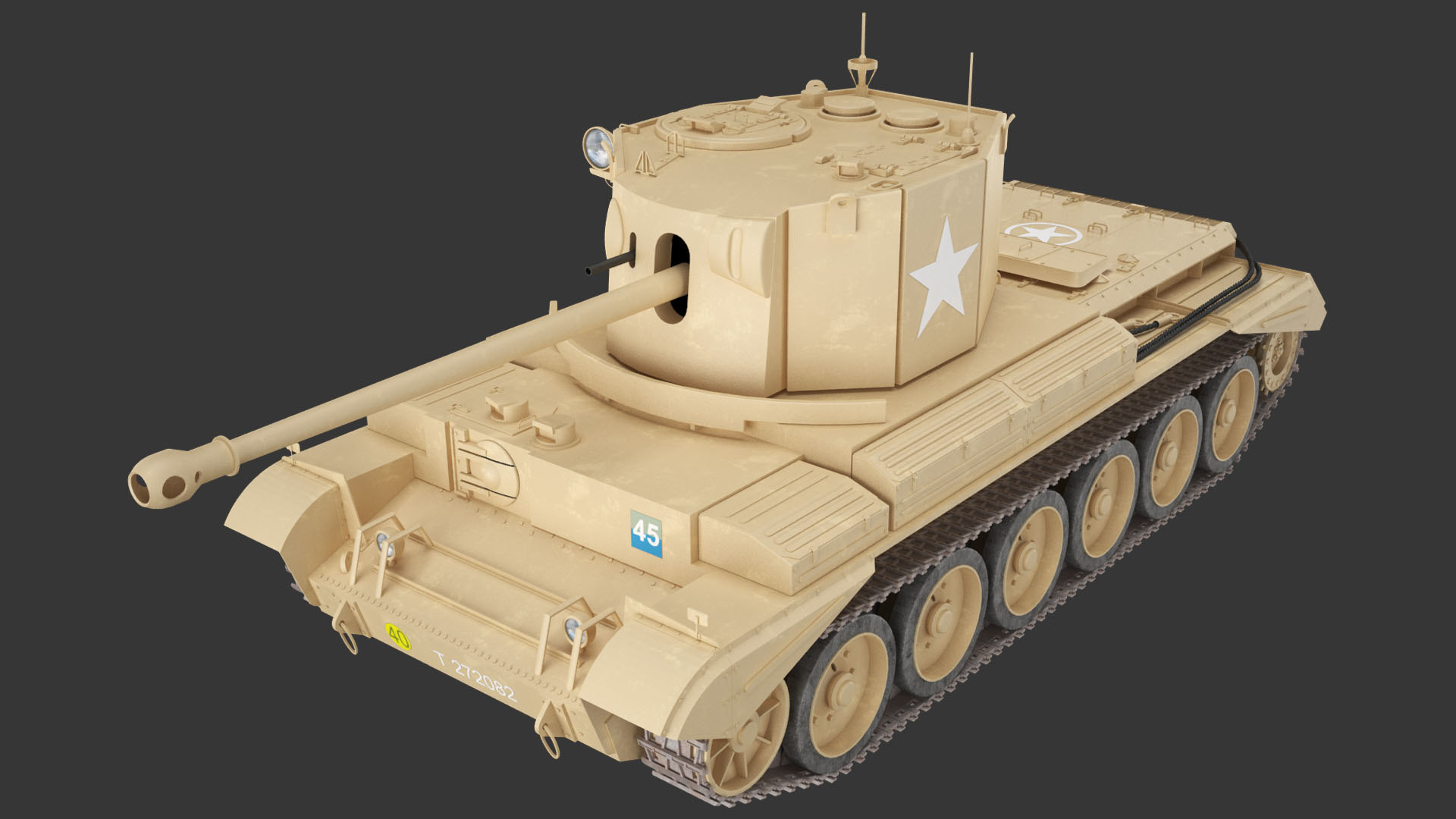 Cruiser tank challenger a30 3D - TurboSquid 1619249