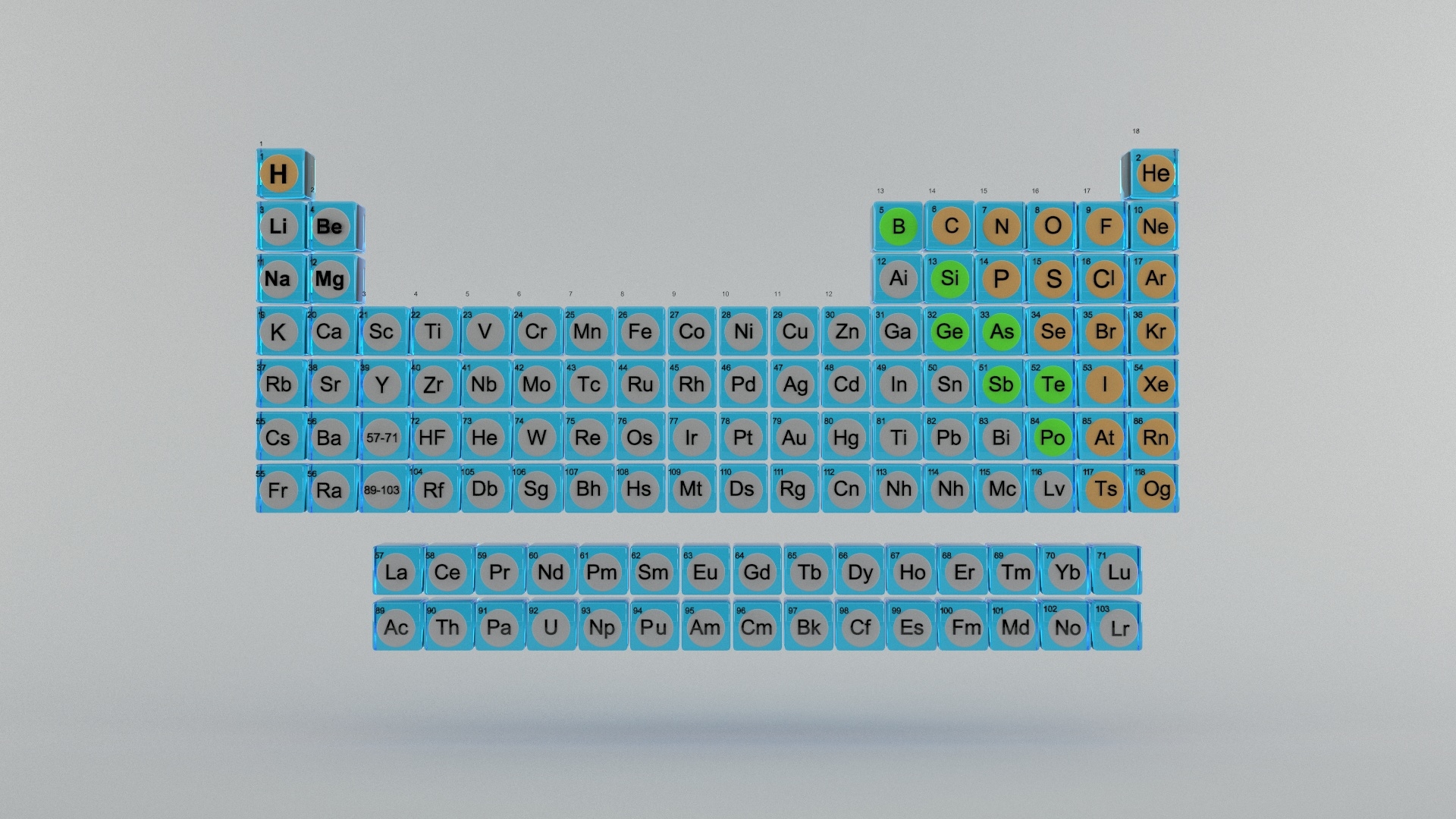 3D periodic table glass - TurboSquid 1610193