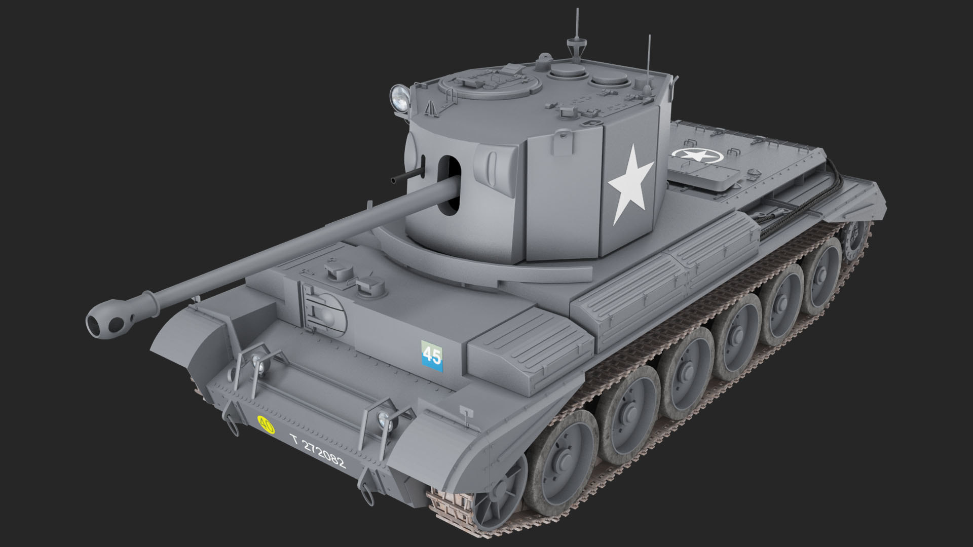Cruiser tank challenger a30 3D model - TurboSquid 1619666
