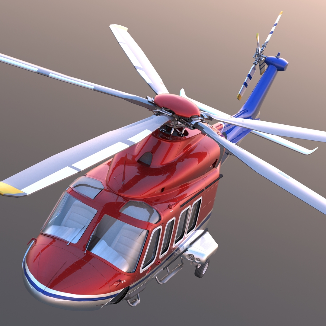 3d model of agustawestland aw139 helicopter