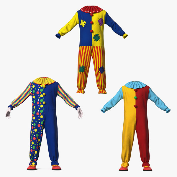 Clown costumes 3D model - TurboSquid 1620302