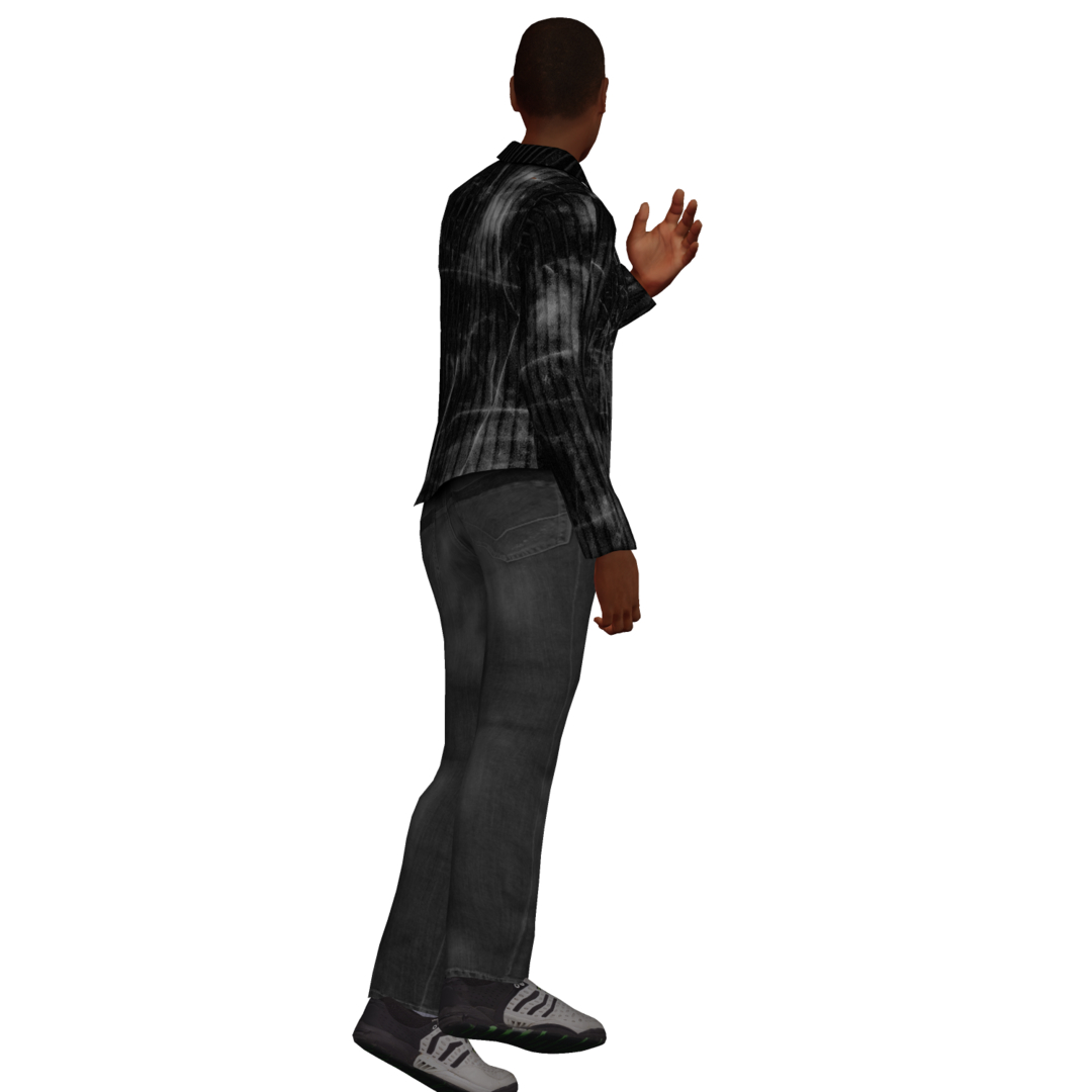Adult black male character 3D model - TurboSquid 1620091