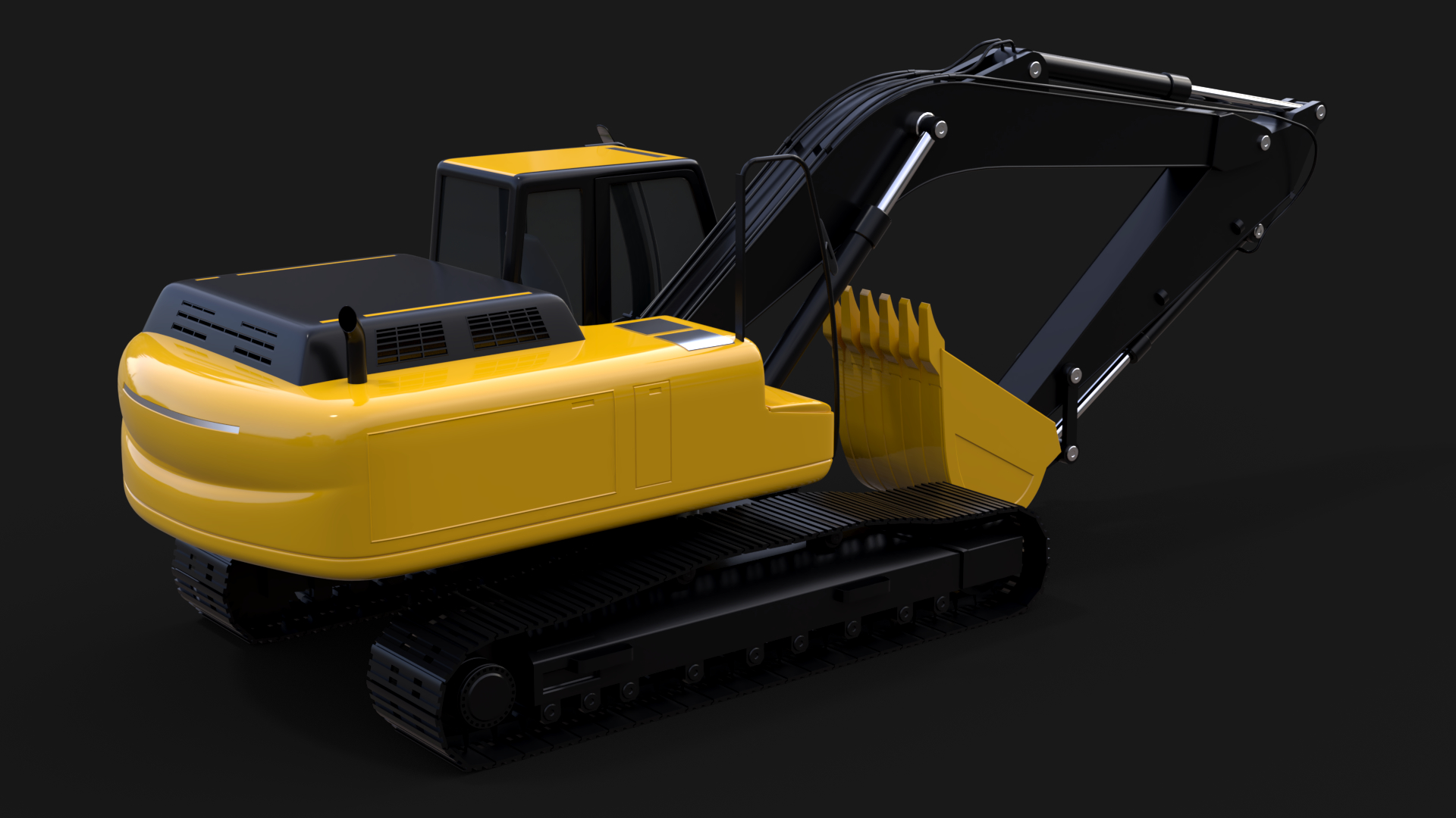 3d model excavator