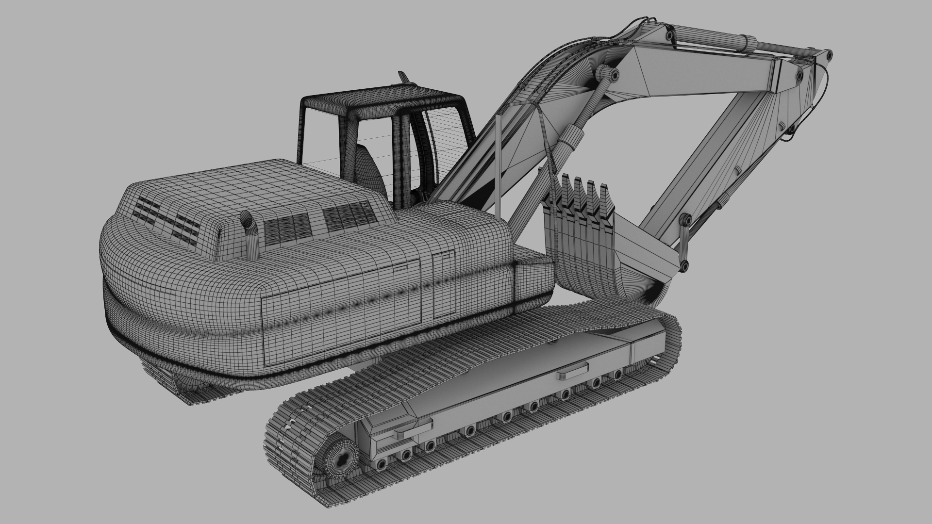 3d model excavator