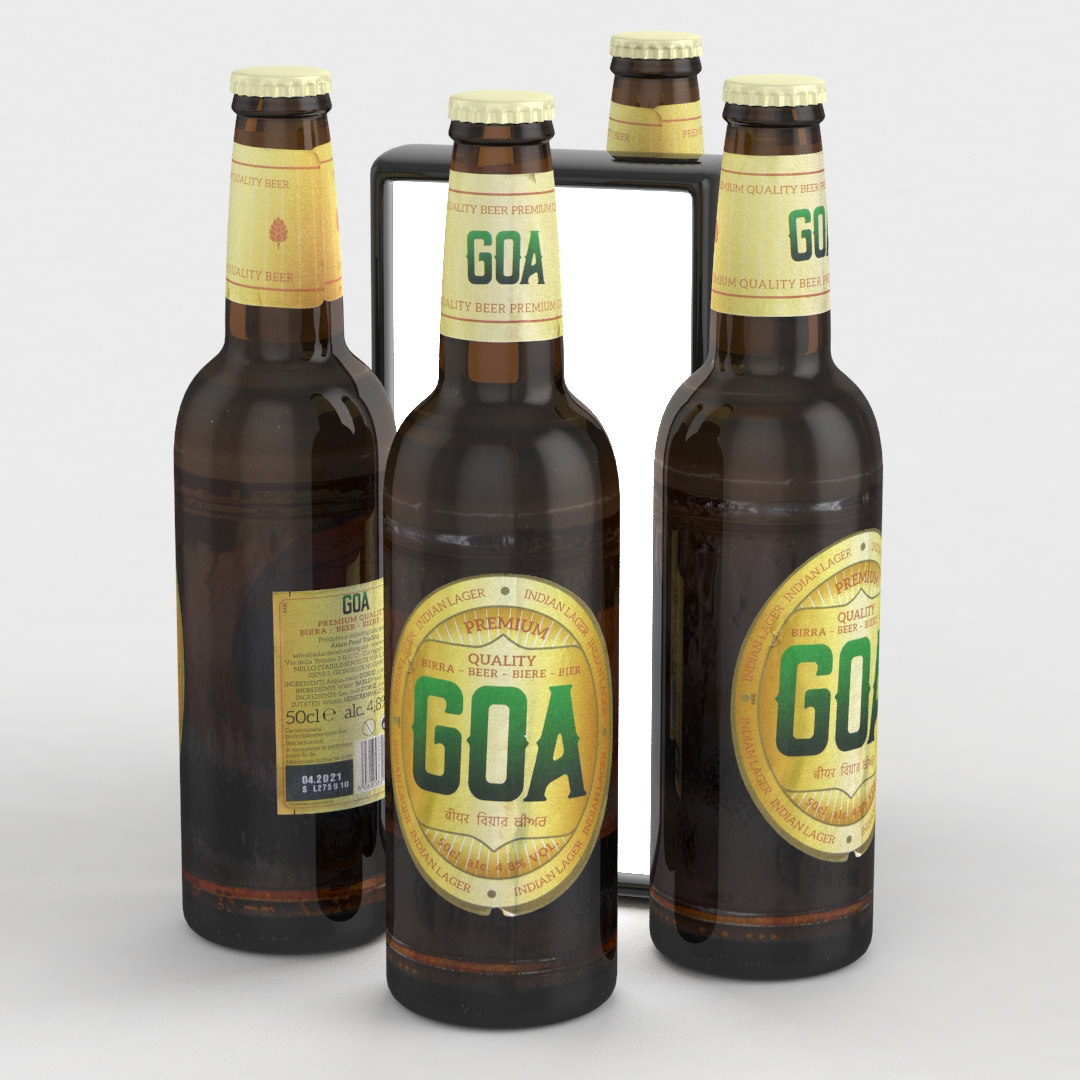 modèle 3D de Beer Bottle GOA Indian Lager 500ml 2020 - TurboSquid 1620400