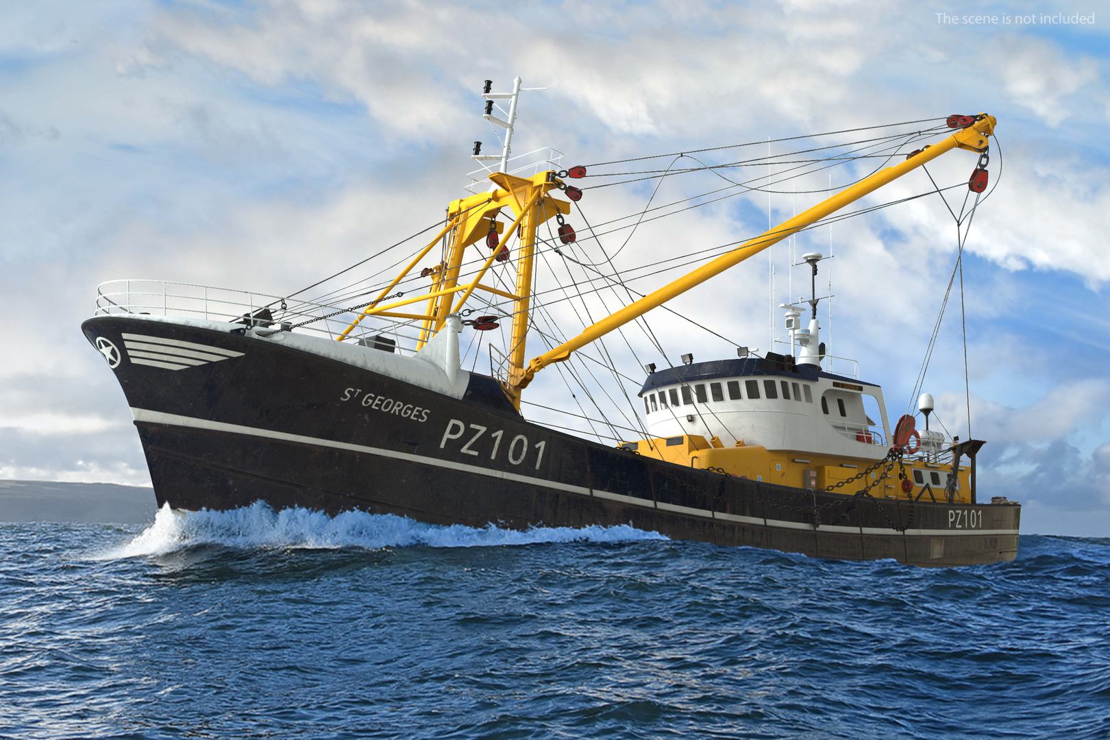 Trawler fishing vessels trawls 3D model - TurboSquid 1620916