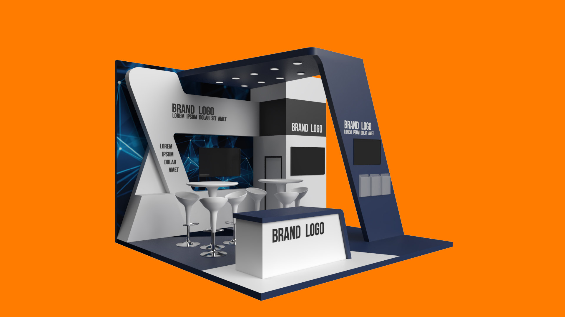 Stand advertising model - TurboSquid 1620846