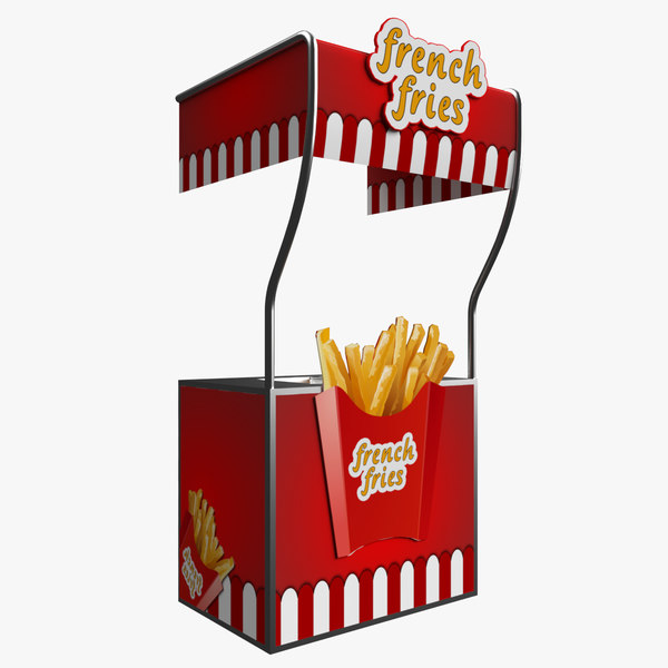 3D fries kiosk - TurboSquid 1620867