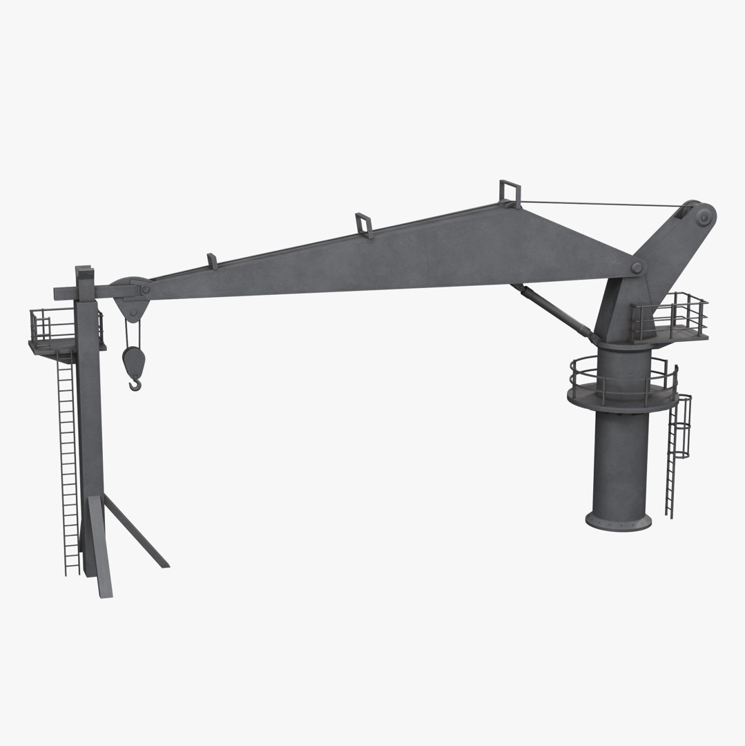 3D deck ship crane model - TurboSquid 1621144