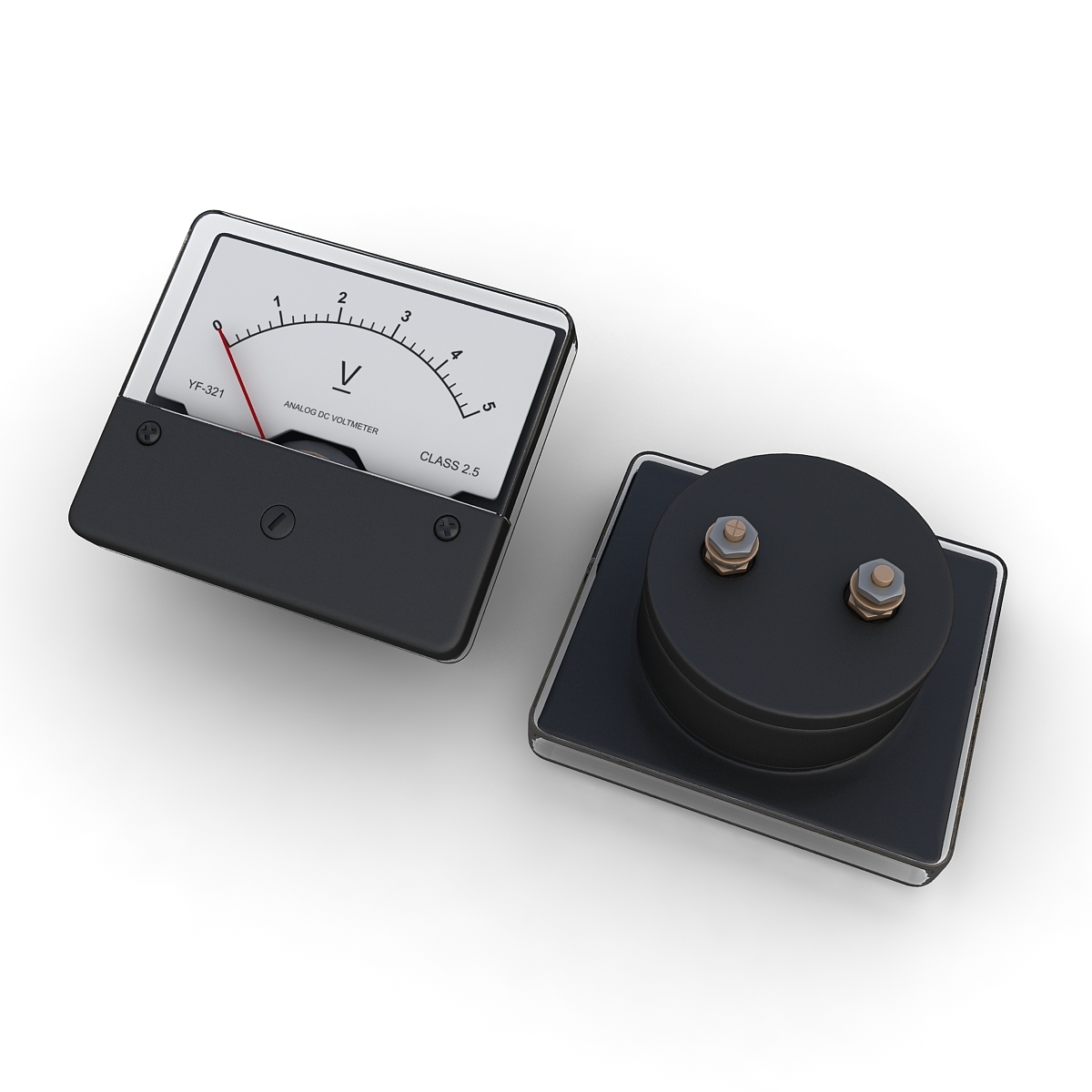 Analog voltmeters ammeters mega 3D model - TurboSquid 1621507