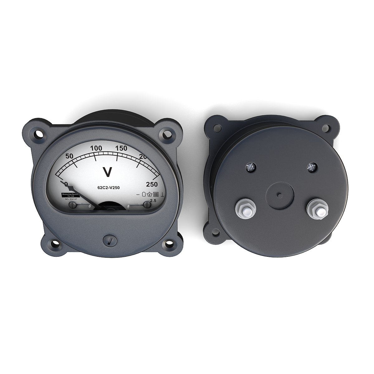 Analog voltmeters ammeters mega 3D model - TurboSquid 1621507