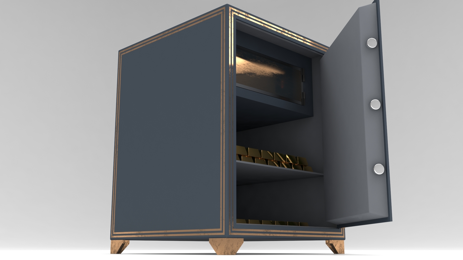 Steel safe model - TurboSquid 1621494