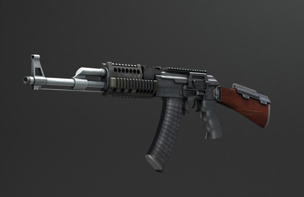 Akms ak-47 assault rifle 3D model - TurboSquid 1621525