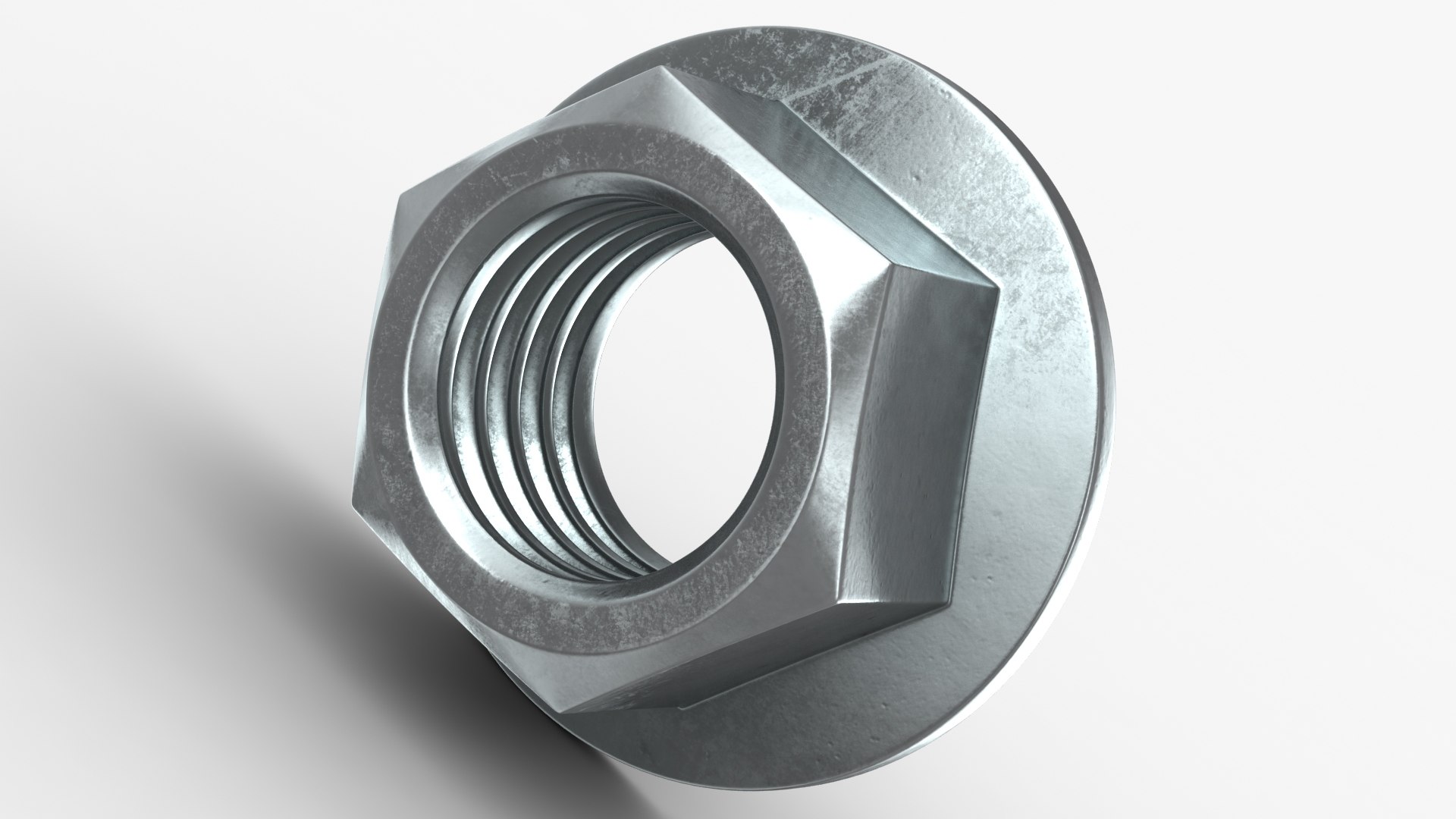 Hex Flange Nut 3D TurboSquid 1621655