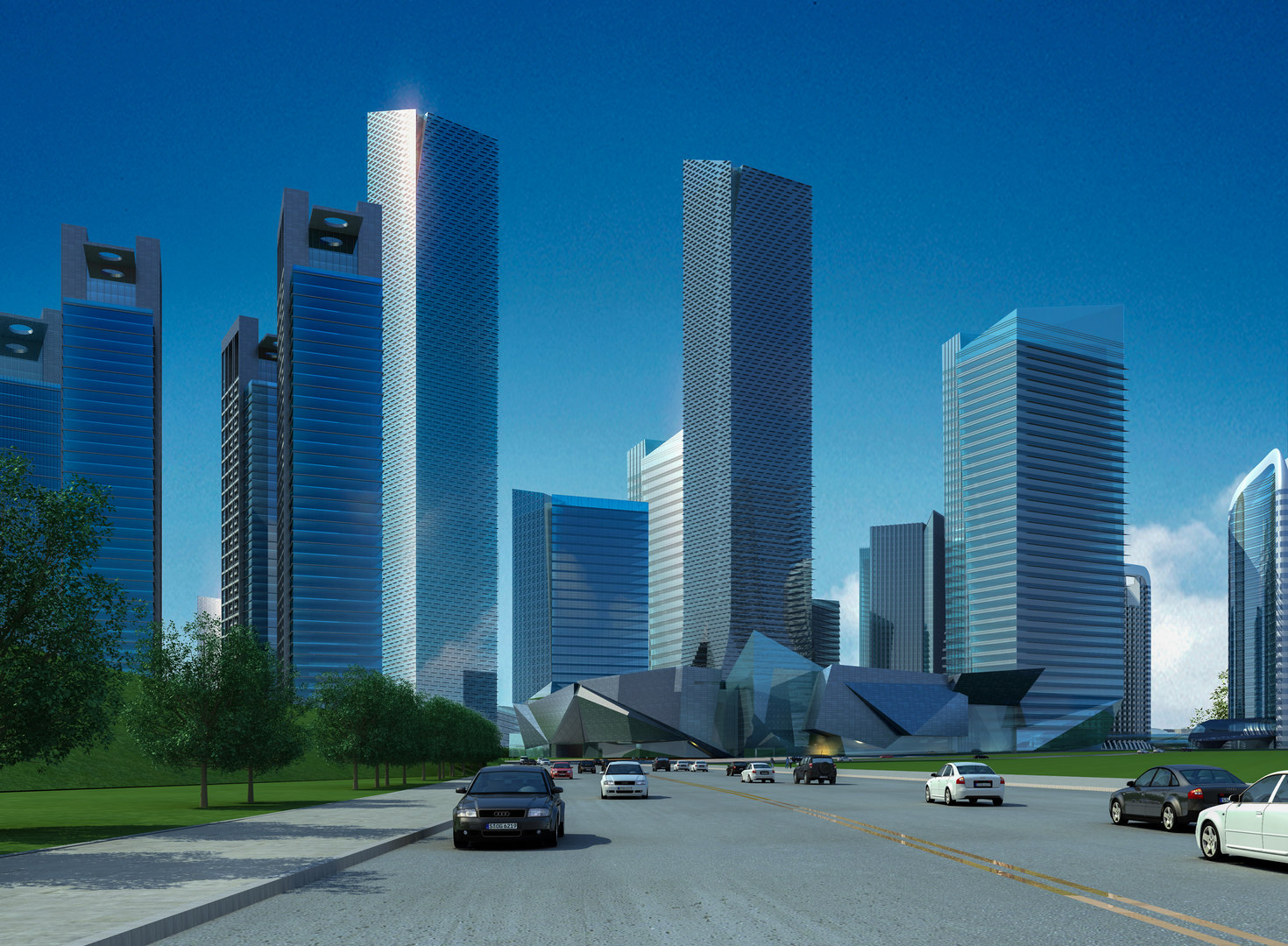 Skyscraper building 3D model - TurboSquid 1622822