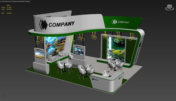 3D booth exhibit stand - TurboSquid 1622063