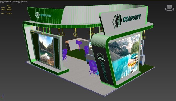 3D booth exhibit stand - TurboSquid 1622063