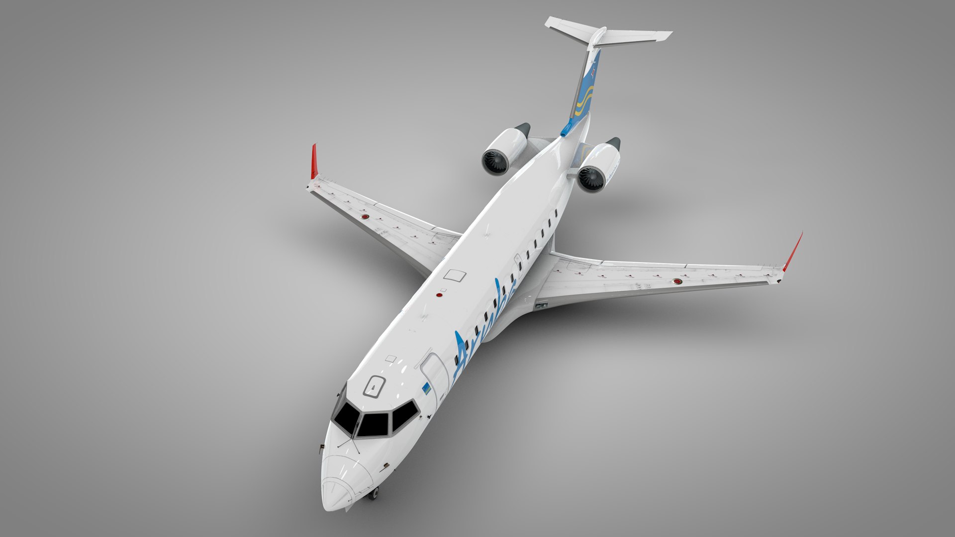 3D airlines bombardier crj 200 model - TurboSquid 1622607