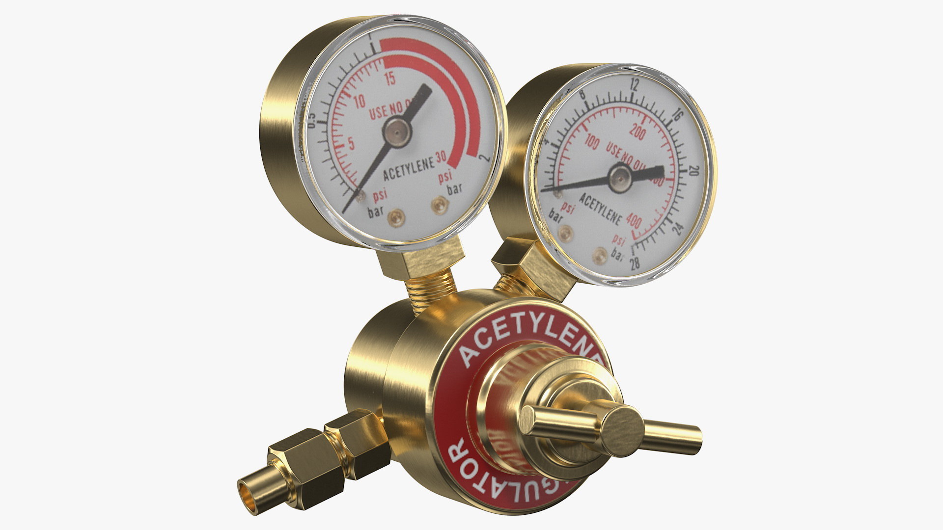 Dual gauge acetylene regulator 3D model - TurboSquid 1623316