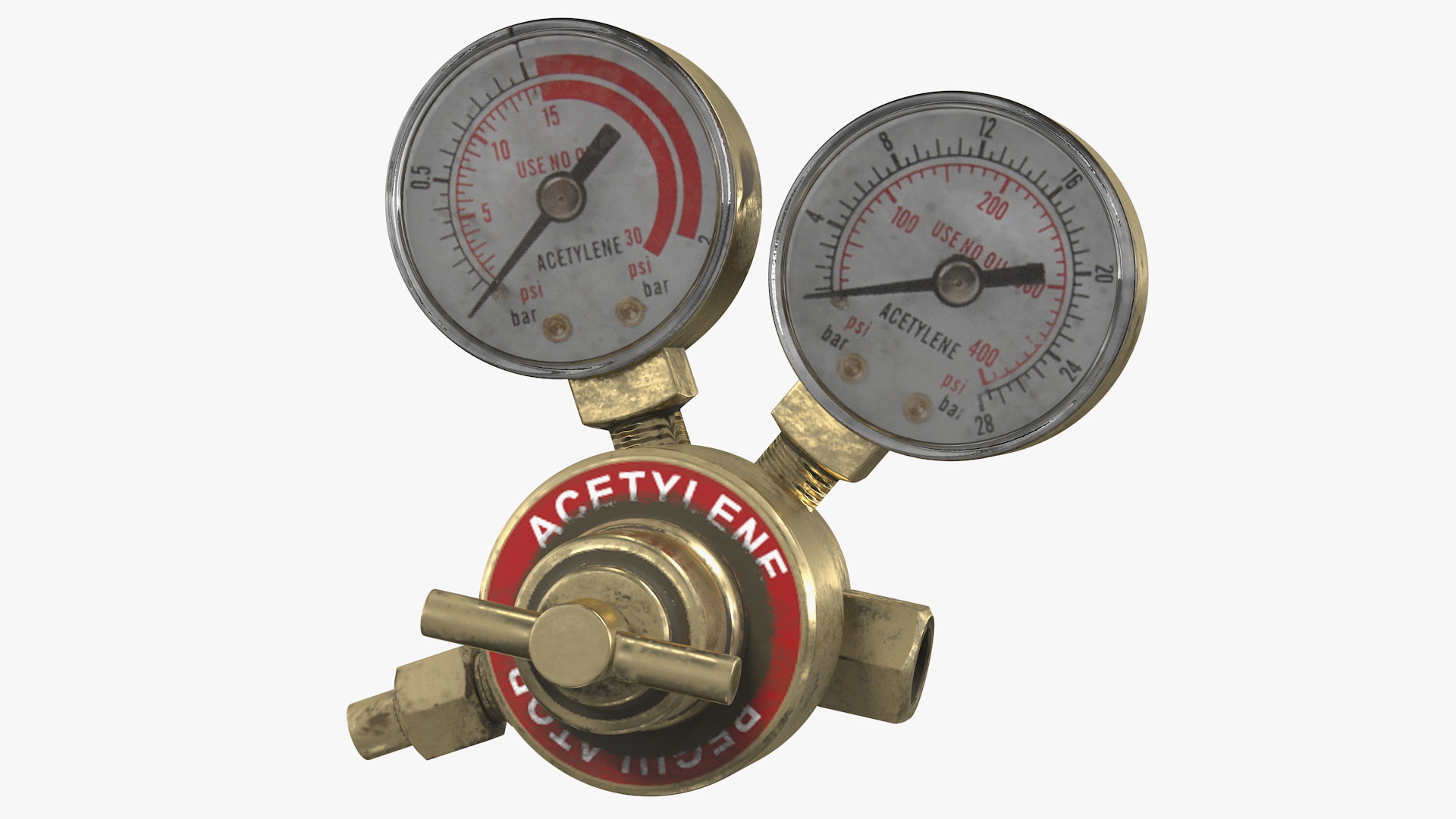 3D dual gauge acetylene regulator - TurboSquid 1623317
