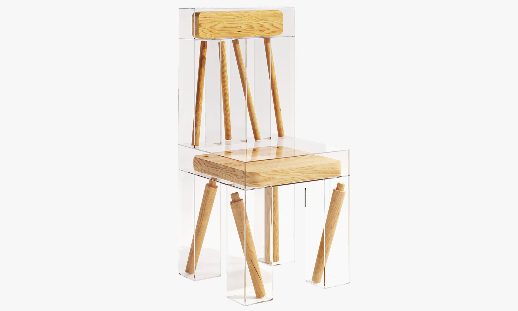 3D exploded chair joyce lin model - TurboSquid 1624045