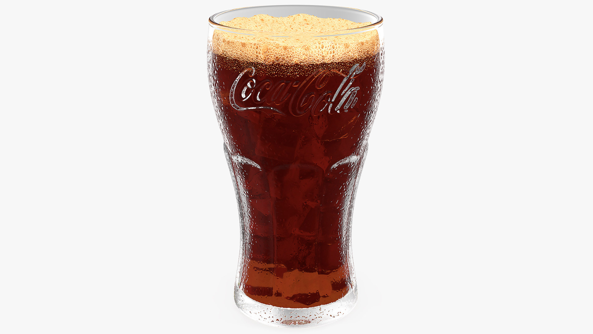 Glass of Coca Cola with Ice Cubes 3D-Modell - TurboSquid 1623350