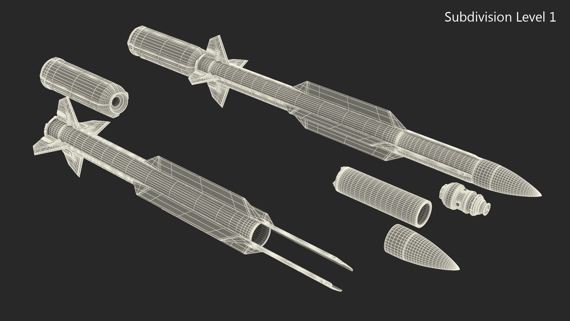 modelo 3d RIM 174 Standard Extended Range Active Missile - TurboSquid ...