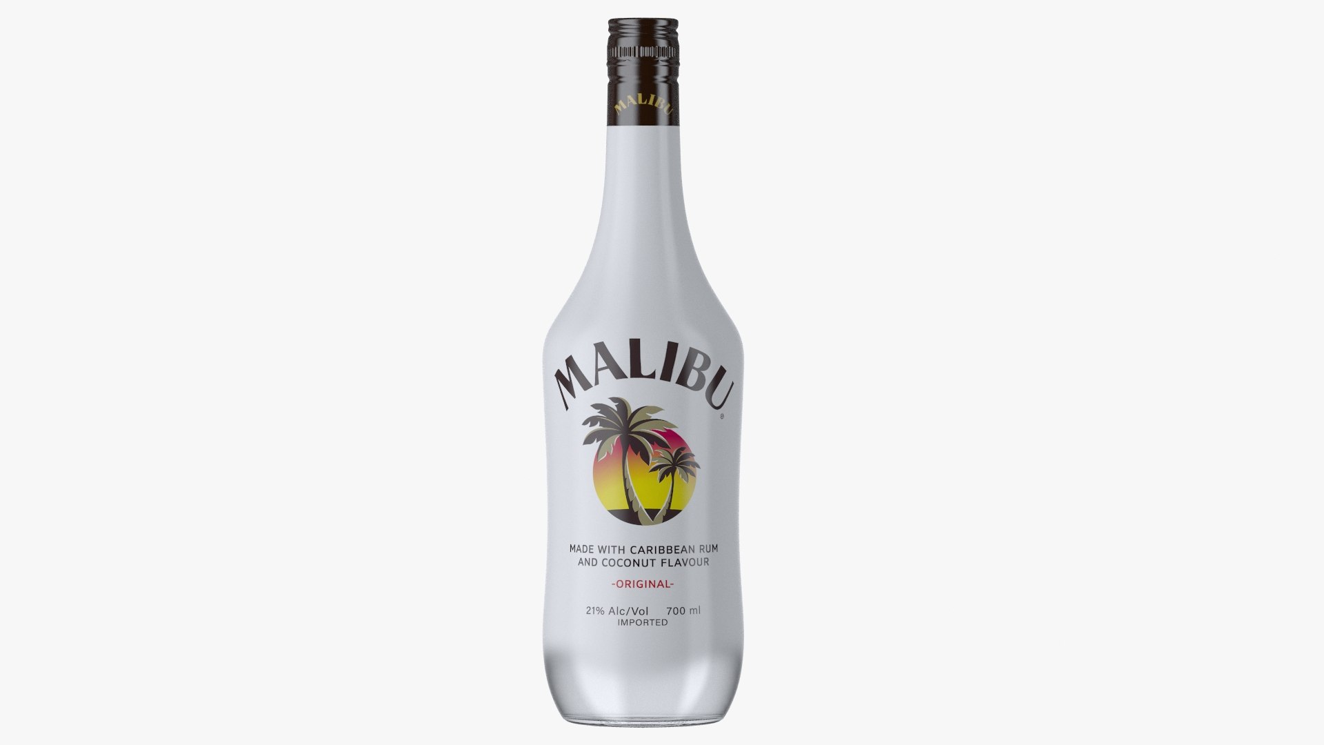 Malibu original rum bottle 3D model - TurboSquid 1623096