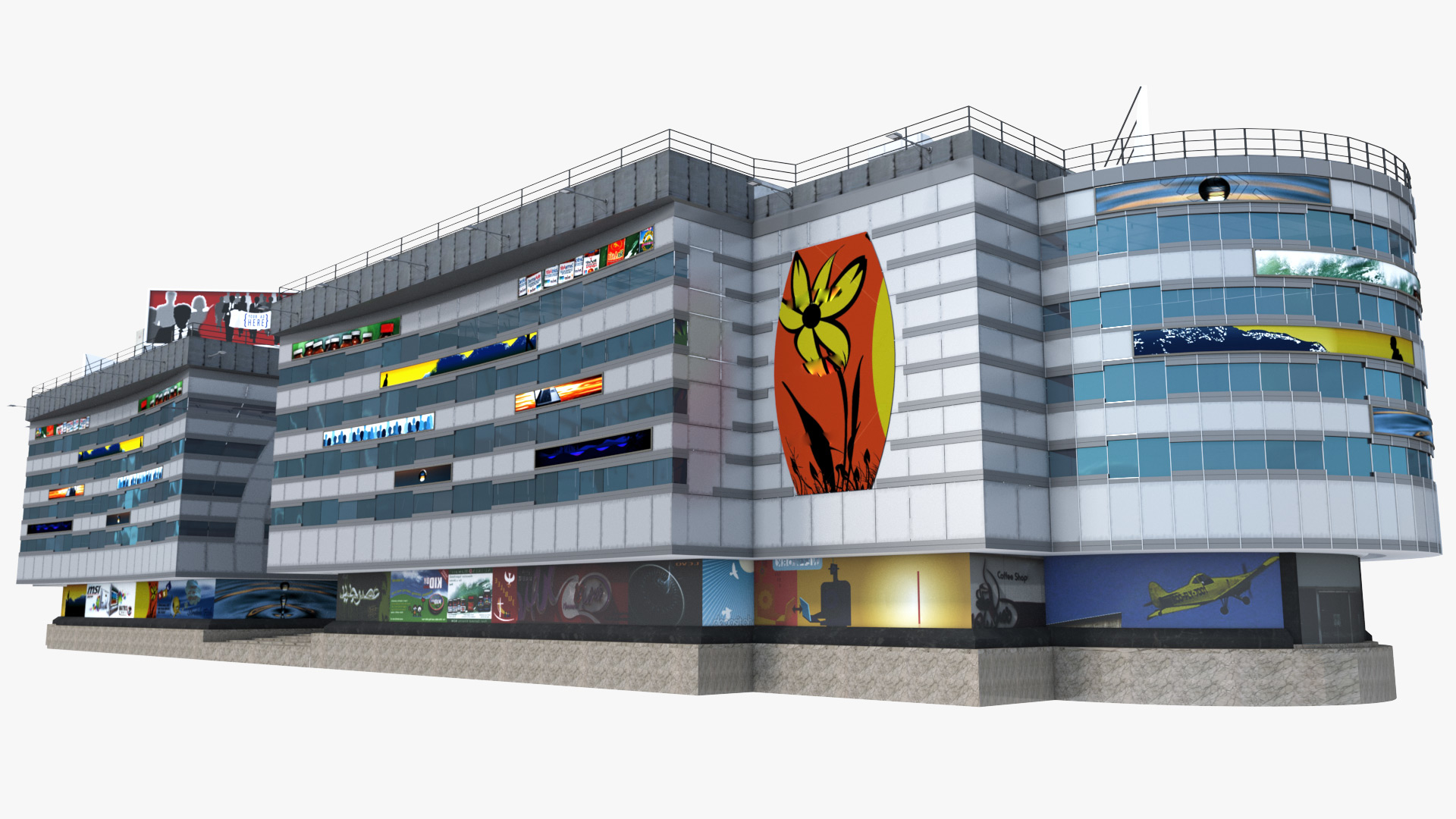 3D shopping mall model - TurboSquid 1623543