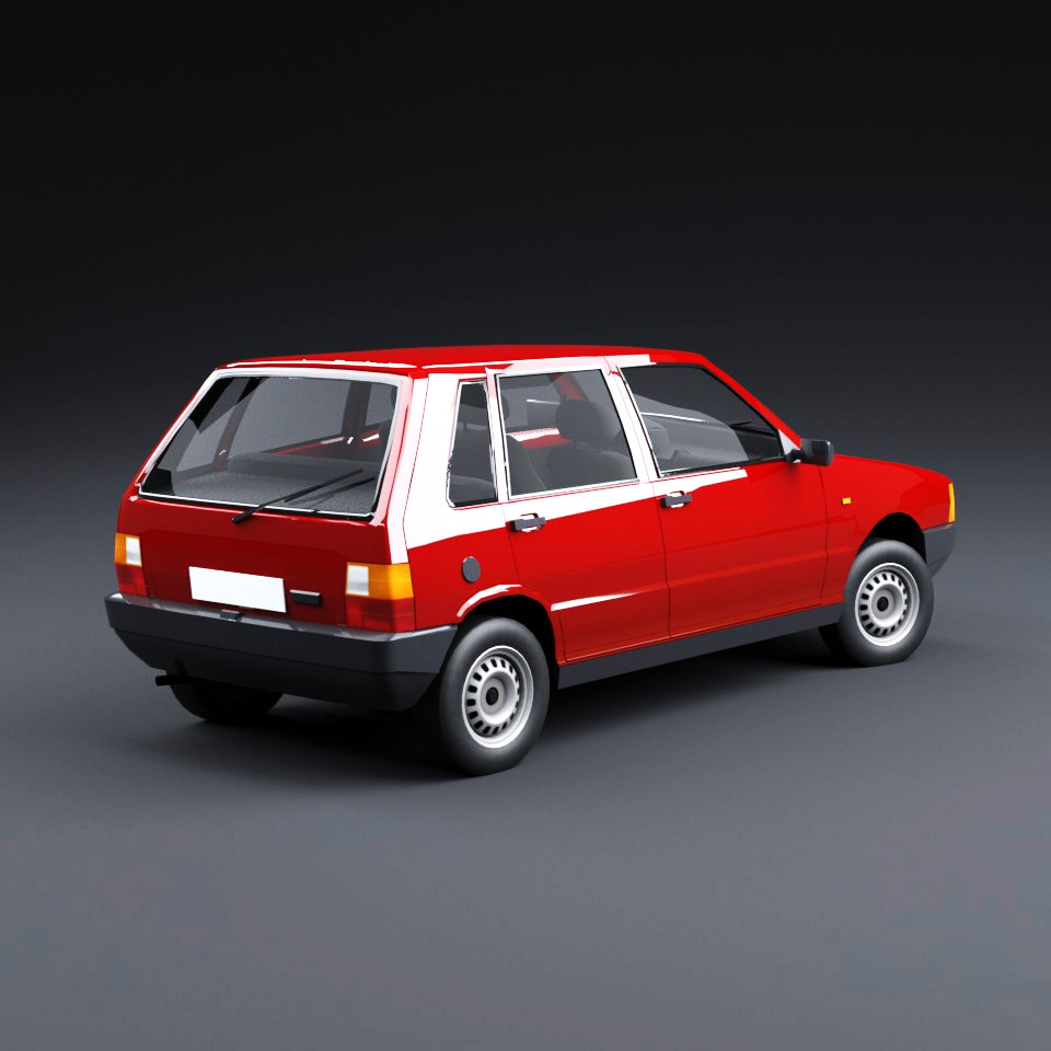 Fiat uno model - TurboSquid 1623560