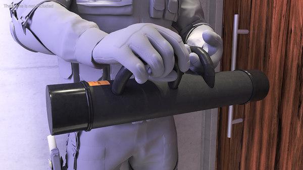 Police battering ram 3D model - TurboSquid 1624176