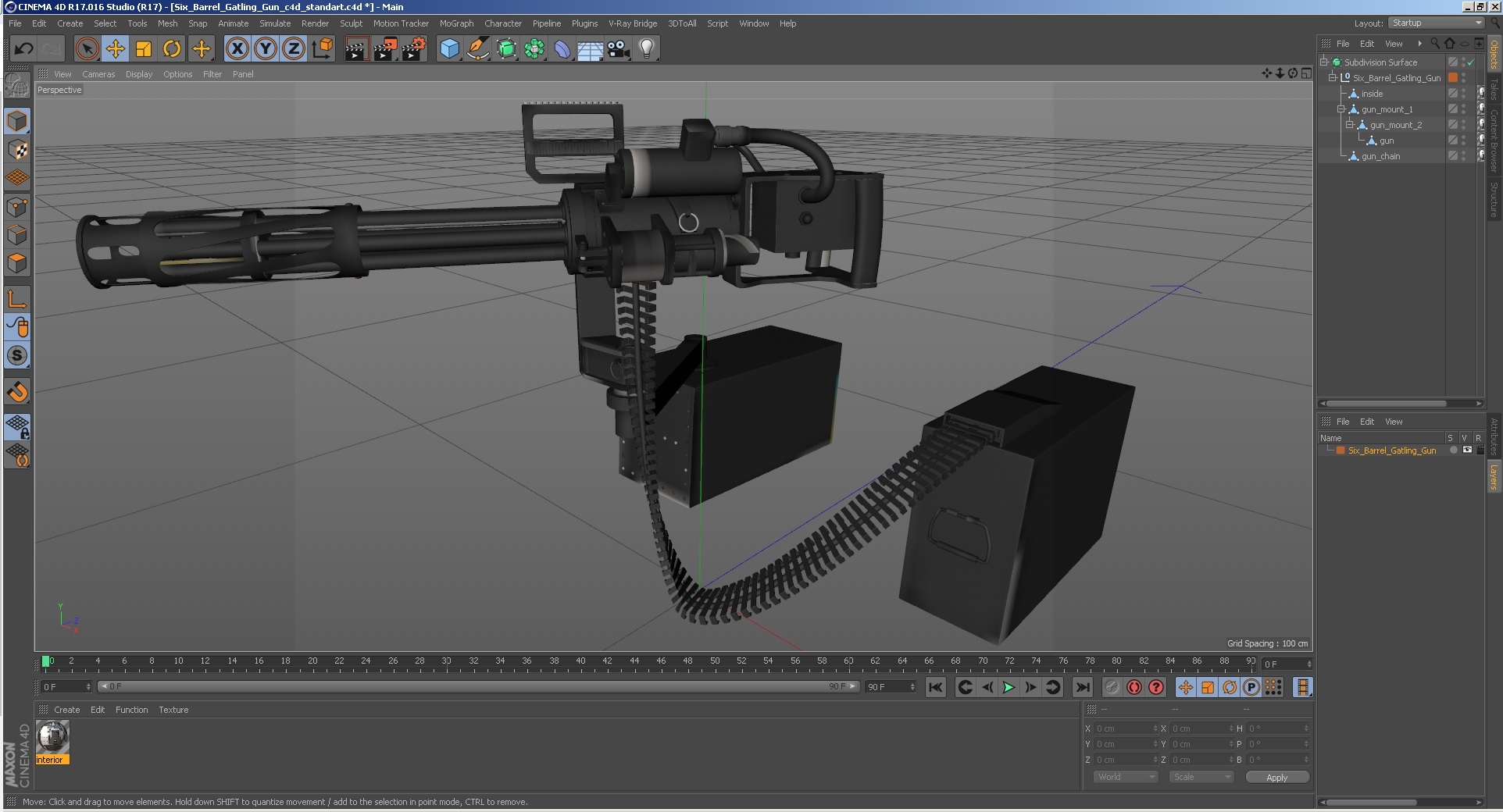 Barrel gatling gun 3D - TurboSquid 1624497