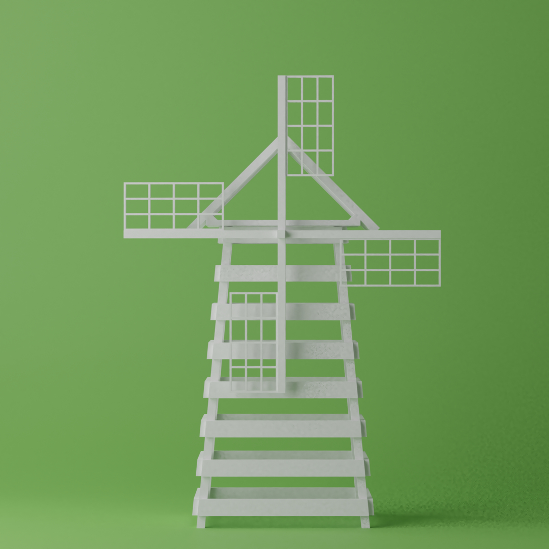 Cartoon einfache Windmühle 3D-Modell - TurboSquid 1624444