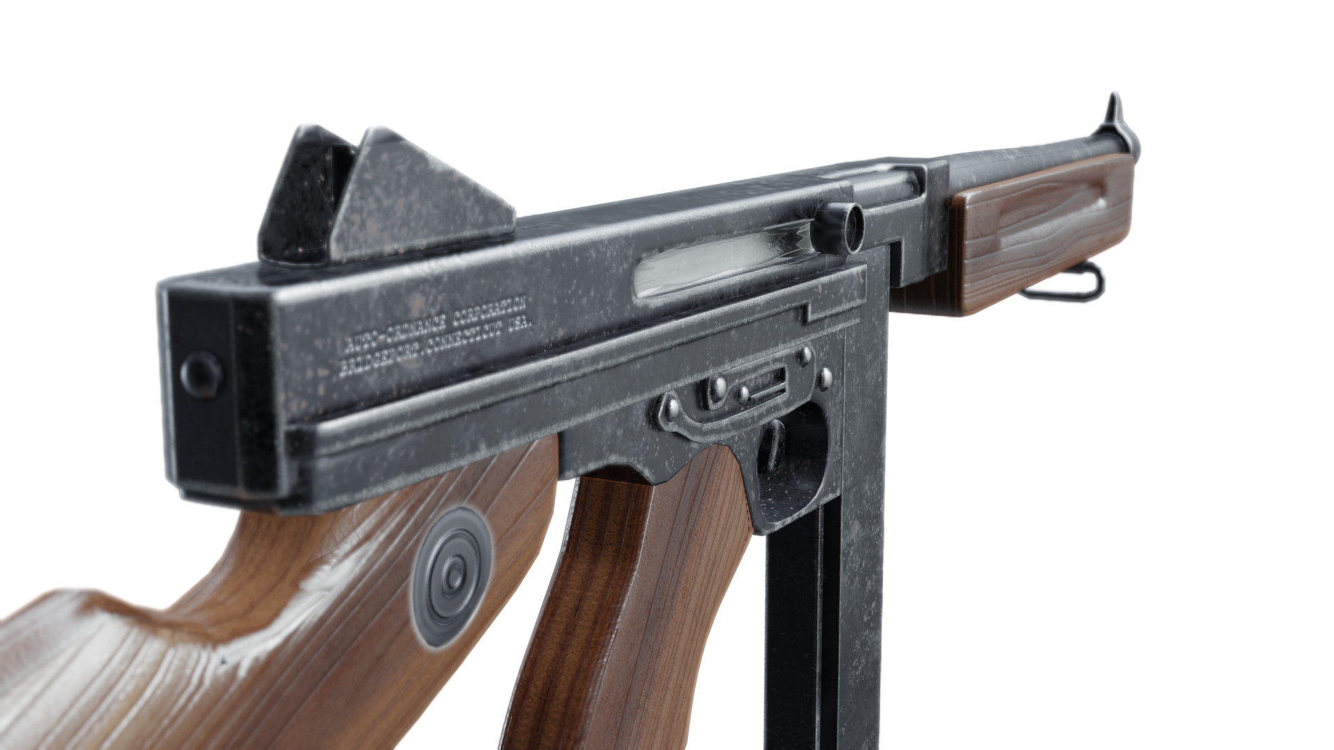3D thompson gun ww2 weapon - TurboSquid 1624469