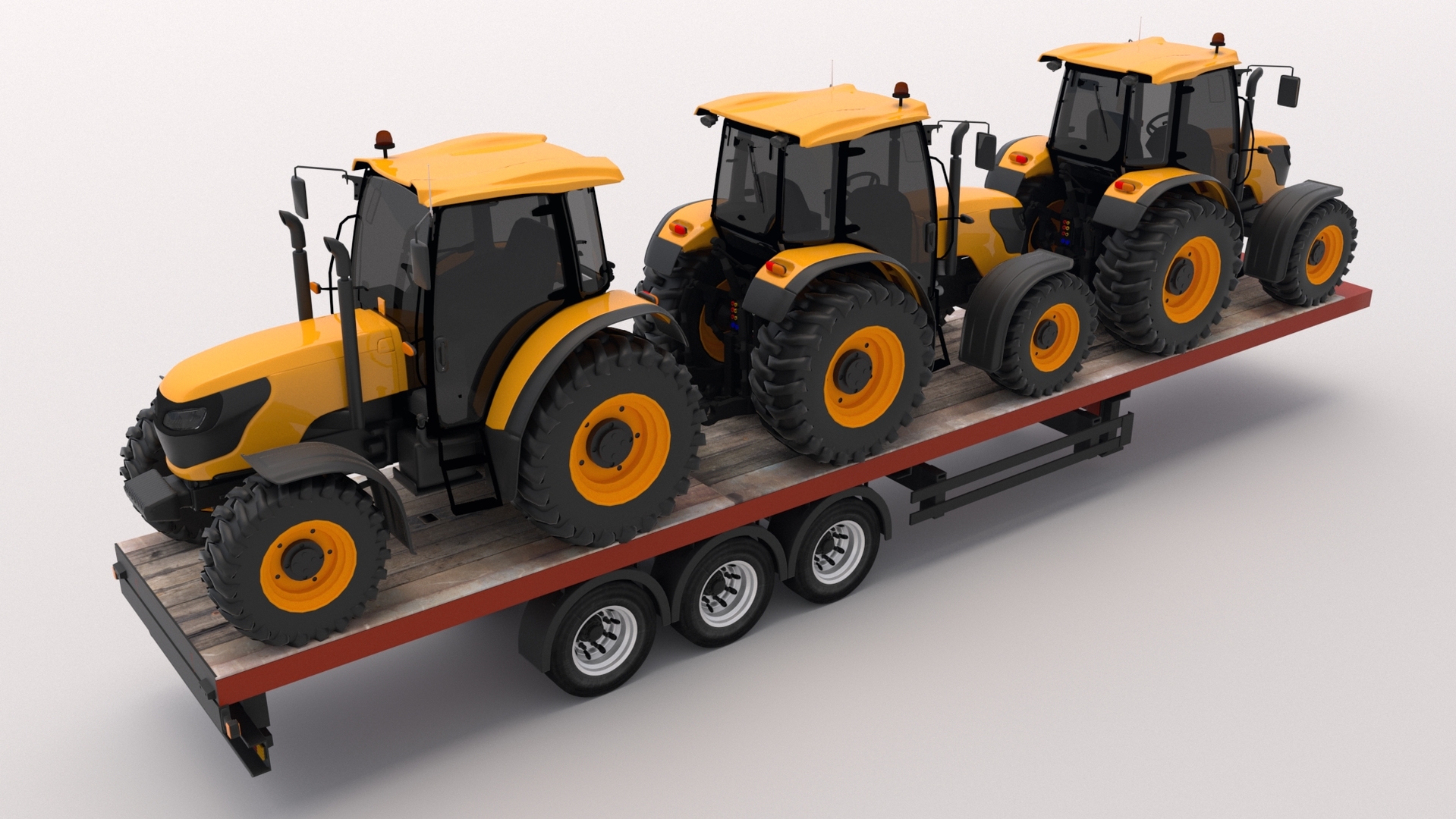 Tractors trailer 3D model - TurboSquid 1624792