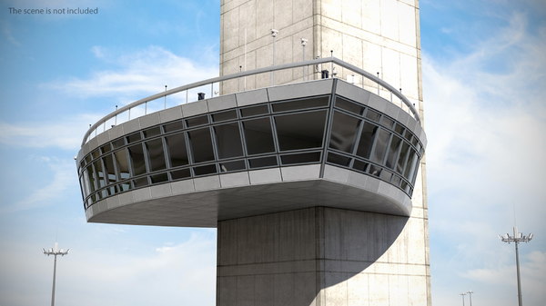 3D jfk control tower model - TurboSquid 1624931