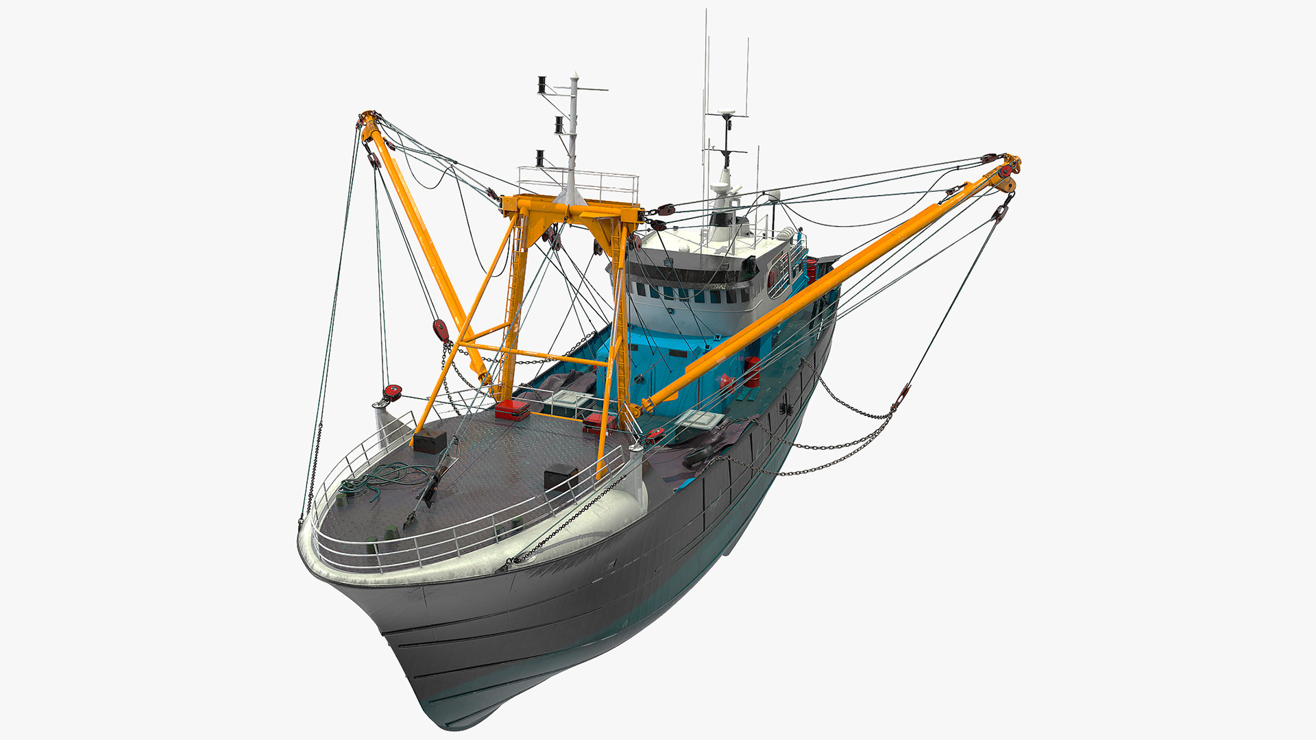 Trawler boat troller 3D model - TurboSquid 1625218